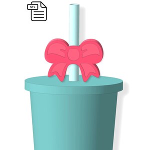 Bow Straw Topper Template STL File for 3D Printing, Birthday Party ...