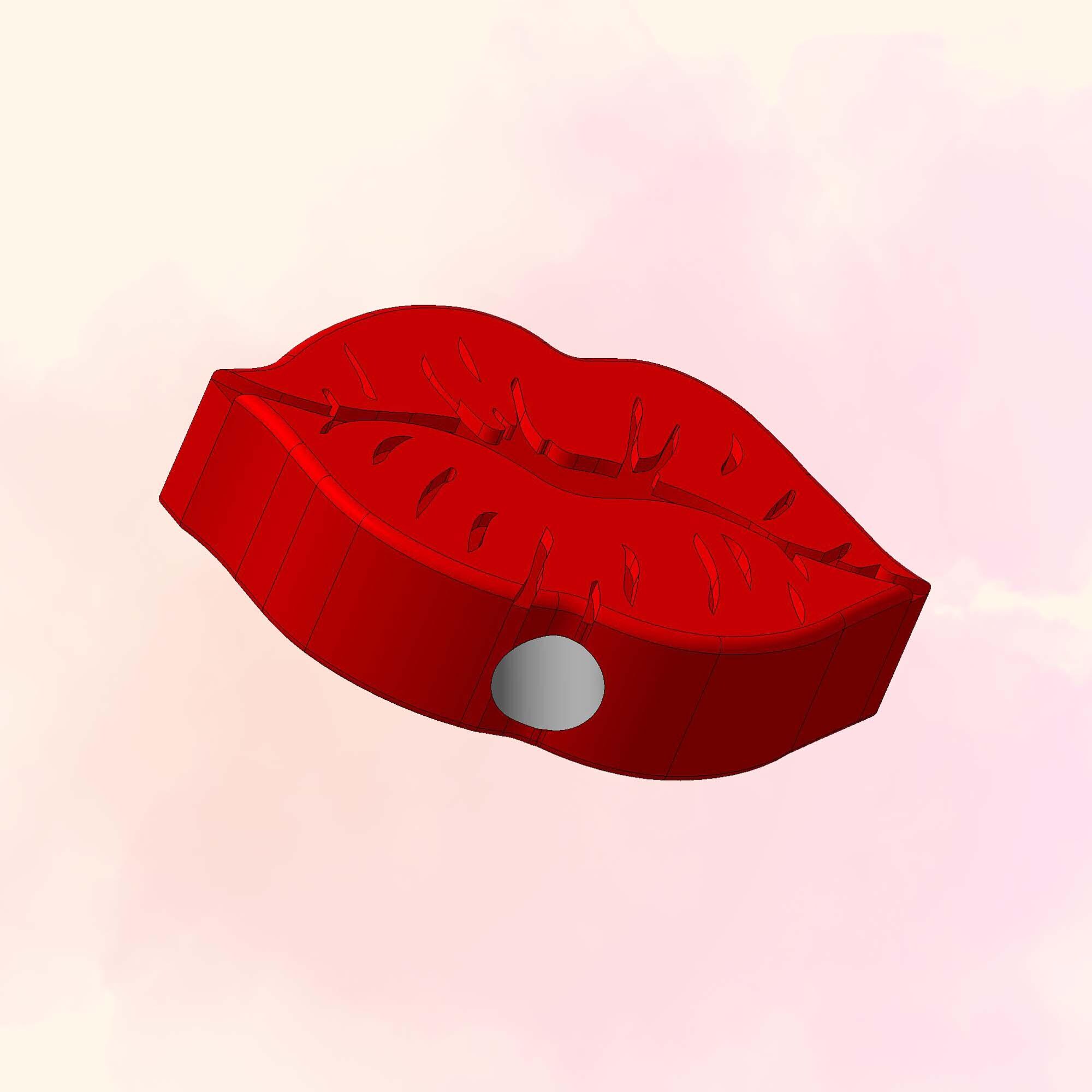 Lips, Straw Topper STL File for 3D Printing, 30 OZ, 40 OZ, Valentine's ...