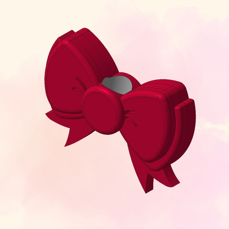 Beautiful Layered Bow, Straw Topper, STL File for 3d Printing, 3d Print ...