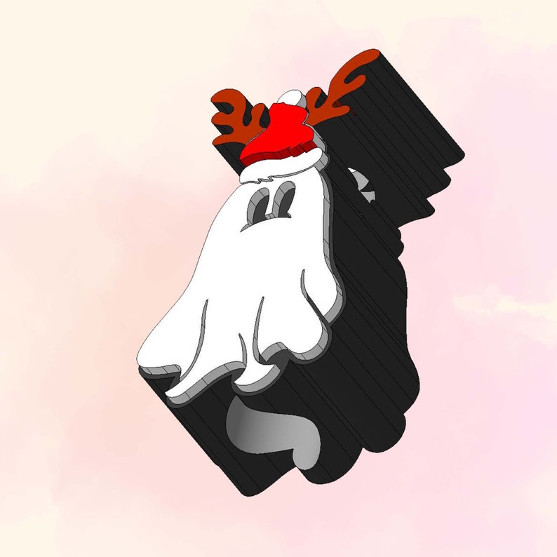 Christmas Ghost, Straw Topper STL File for 3D Printing, 3D Print File ...