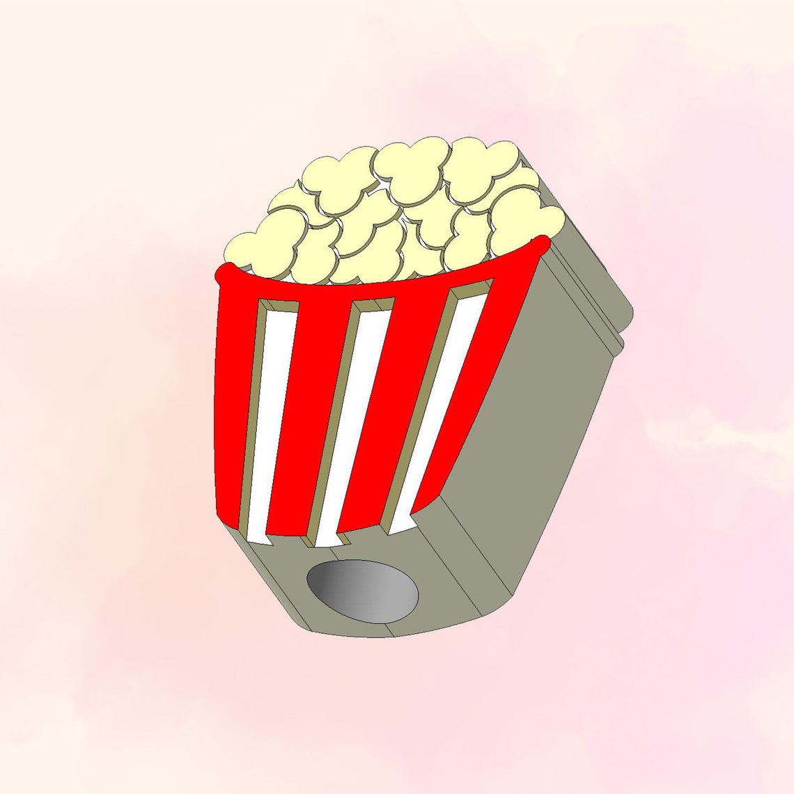 Popcorn Straw Topper, STL File for 3d Printing, 3d Print STL File ...