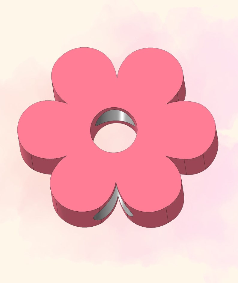 Simple Flower Straw Topper STL 3d Print Stl File Handmade - Etsy