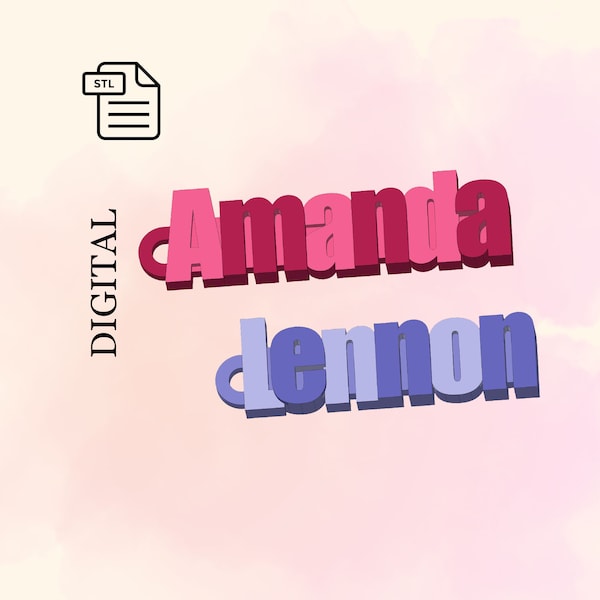 3d Name Keychain Stl File - Etsy