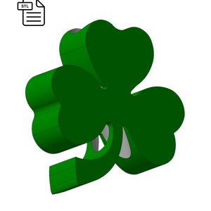 Three Leaf Clover Straw Topper Stl File for 3D Printing, Green Shamrock ...