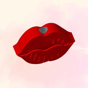 Lips, Kiss Straw Topper STL File for 3D Printed, Valentines' Day, Love ...