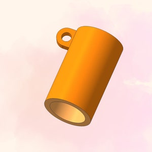 Simple Straw Cover With Attachment for a Charm, STL File for 3D ...