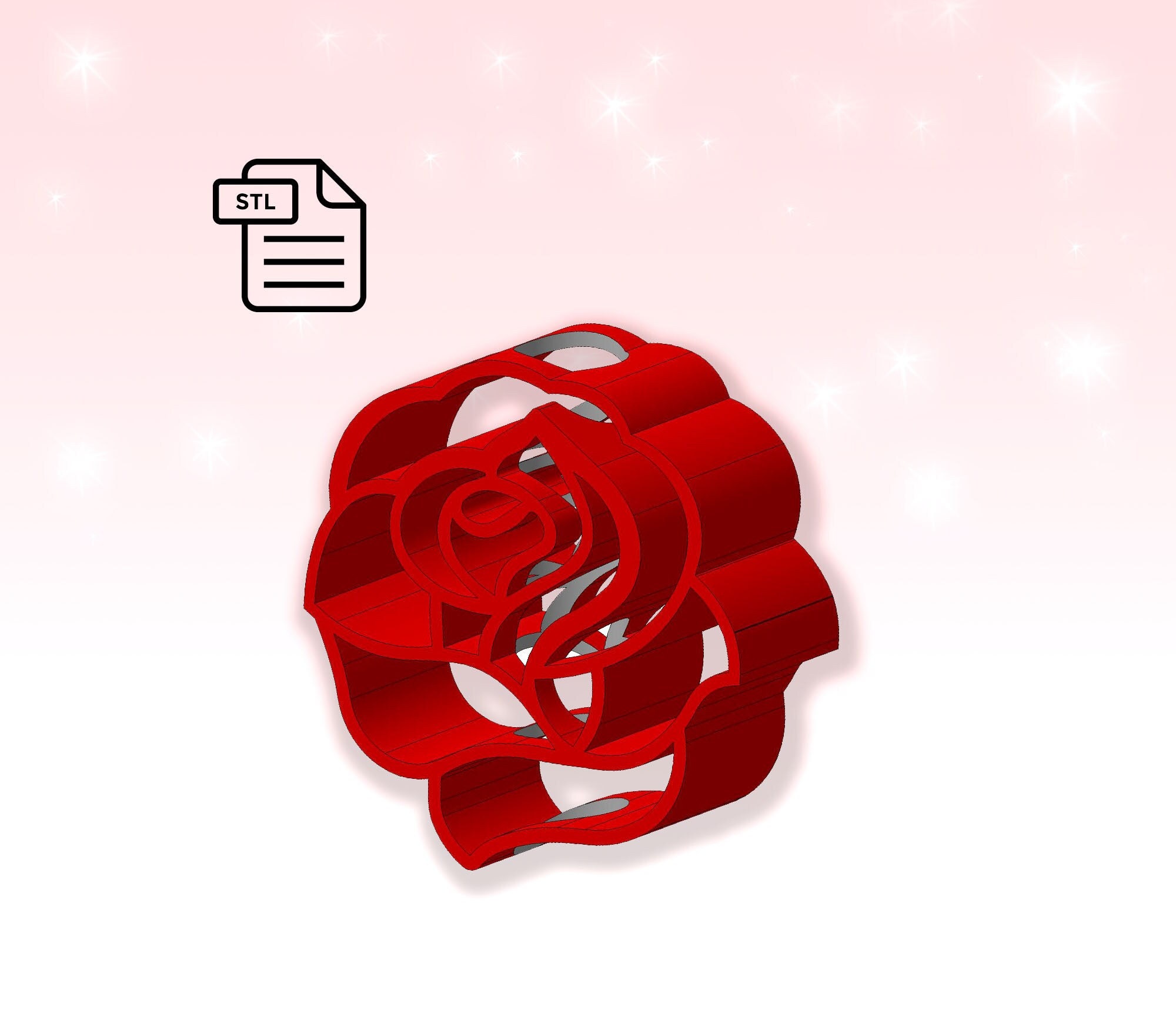 Rose Straw Topper STL File for 3D Printing Holiday - Etsy