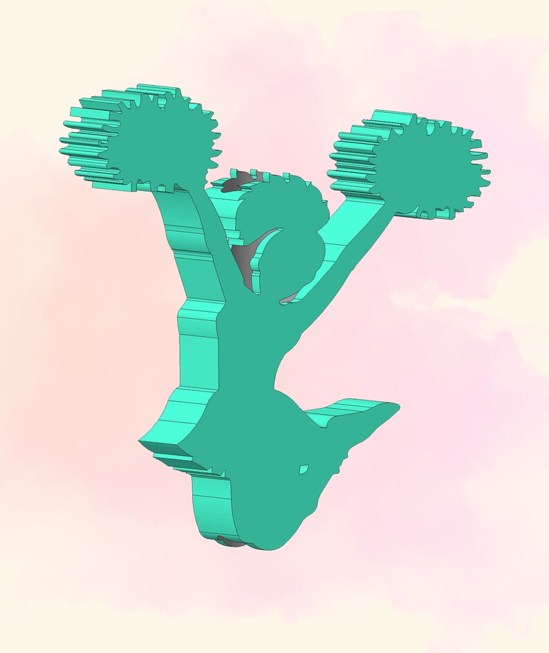 Cheerleader, Straw Topper, STL File for 3d Printing, 3d Print Stl File ...