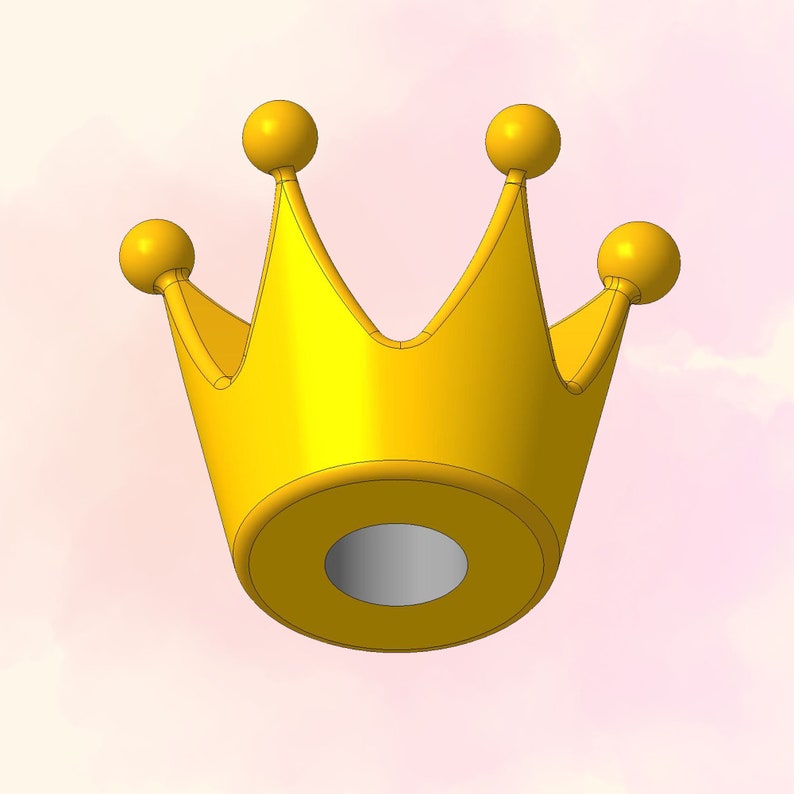 Mini Crown Straw Topper STL File for 3D Printing, Birthday Party, Baby ...