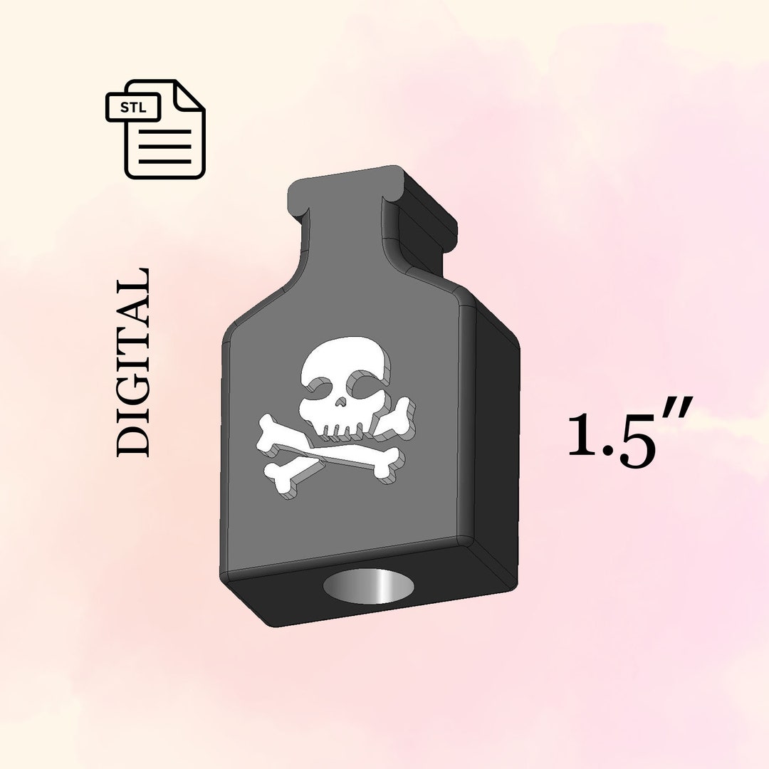 Magic Potion Bottles Stl, Poison Bottle Stl, Witches Bottle, Straw ...