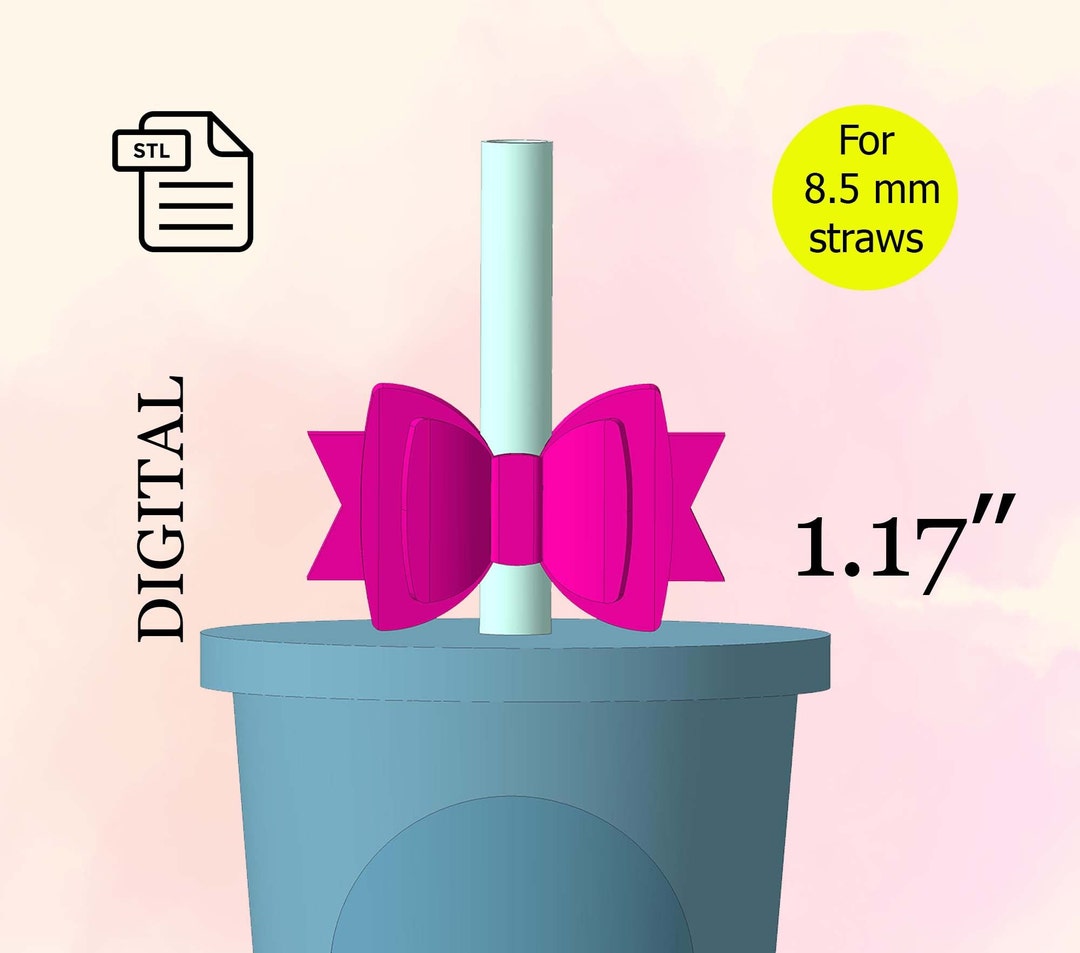 Layered Bow Straw Topper, STL File for 3d Printing, 3d Print Stl File ...