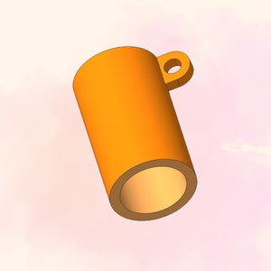 Simple Straw Cover With Attachment for a Charm, STL File for 3D ...