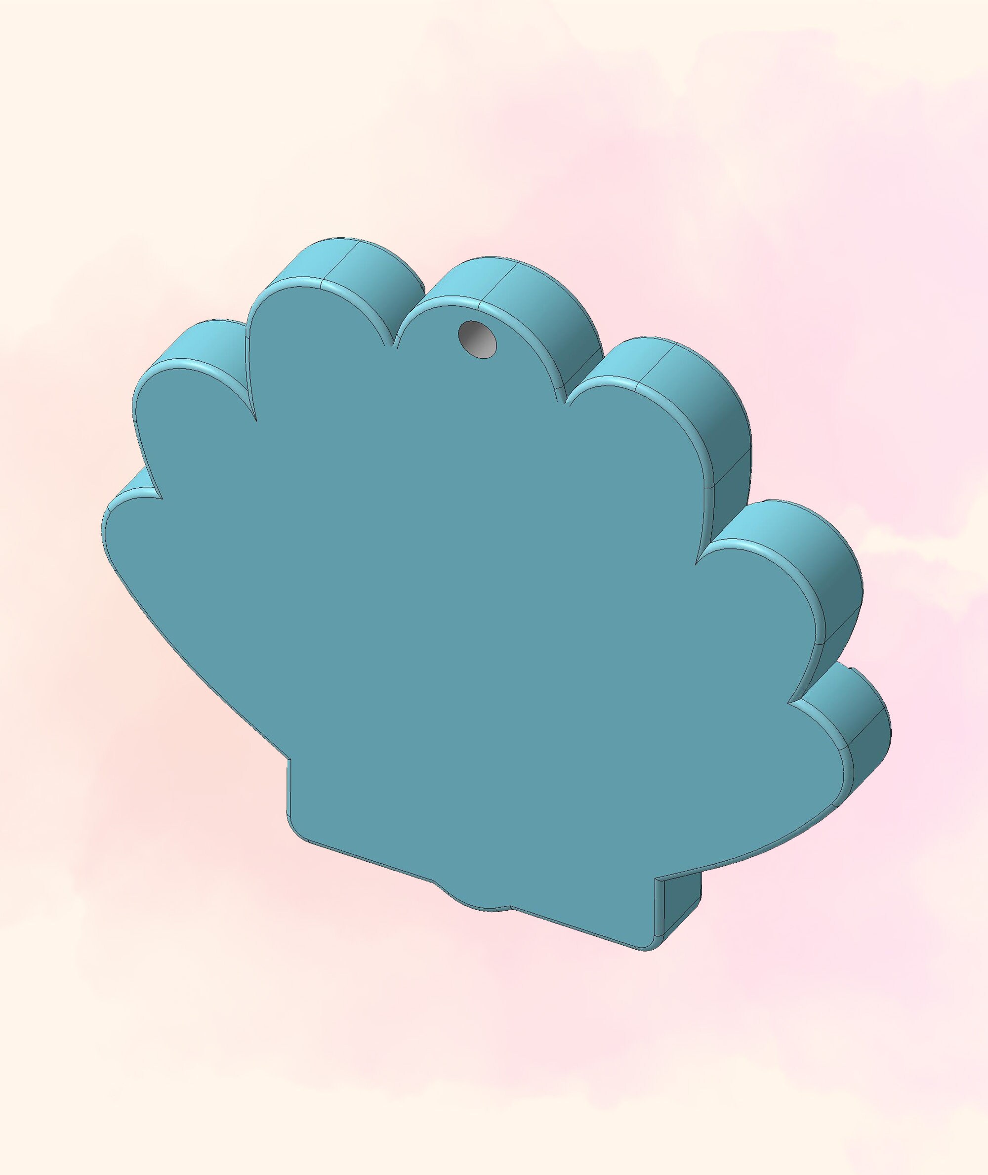 Keychain Seashell Stl File for 3D Printing, Keyring, Personalized Key ...