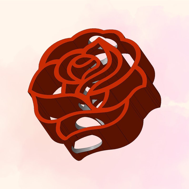 Rose Flower Straw Topper, STL File for 3d Printing, 3d Print STL File ...