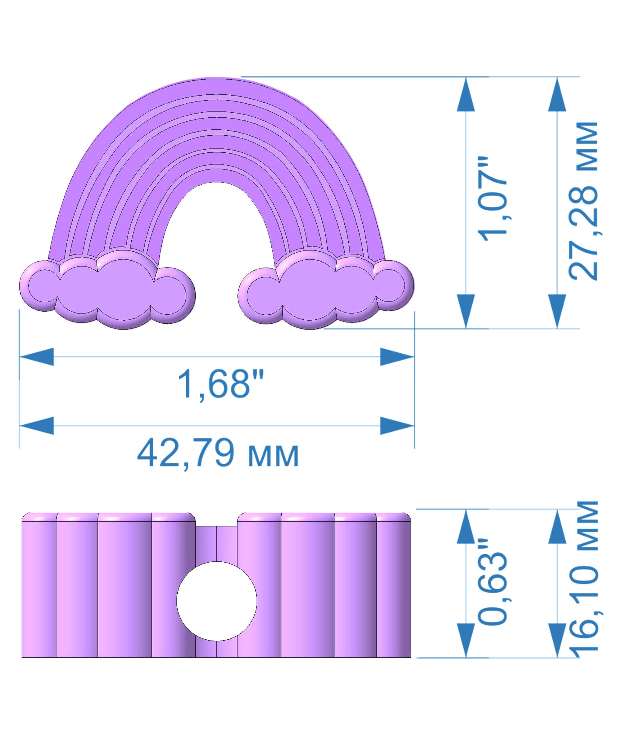 Rainbow Straw Topper STL File for 3D Printing, Cocktail Party Decor, 3d ...