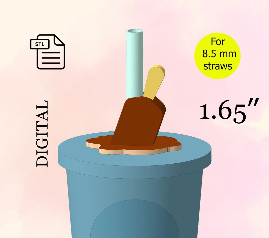 Ice Cream Straw Topper, Dessert STL File for 3d Printing, 3d Print Stl ...