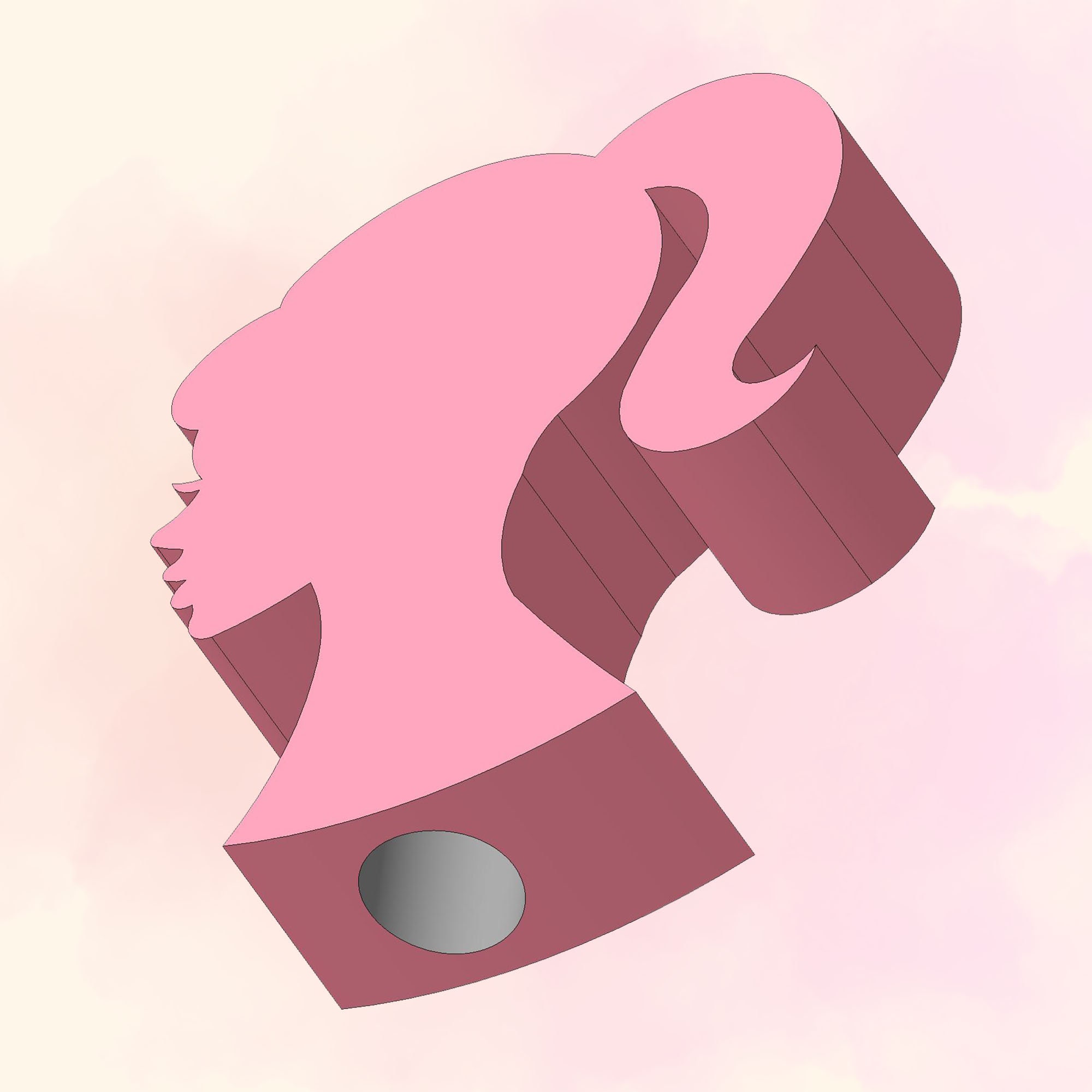 Princess Girl Straw Topper, STL File for 3d Printing, 3d Print Stl File ...