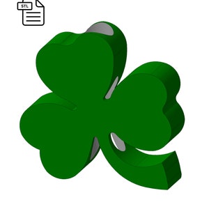 Three Leaf Clover Straw Topper Stl File for 3D Printing, Green Shamrock ...