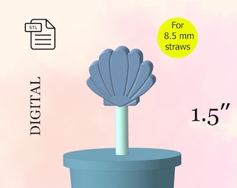 3d Print File Strawberry Straw Topper, STL File for 3D Printing, Baby ...