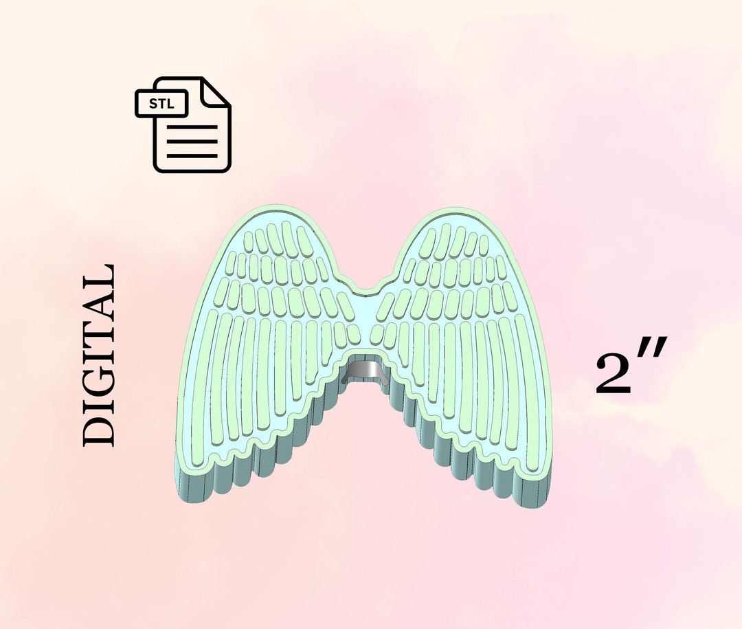 3d Printing, Angel Wings, Straw Topper, STL File, Party Favors, Baby ...
