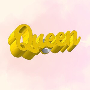 Queen Straw Topper, STL File for 3D Printing, 3D Print STL File, Happy ...