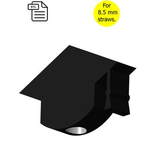 Graduation Cap 3d Print File, Straw Topper, STL File for 3d Printing ...