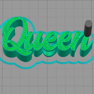 Queen Straw Topper, STL File for 3D Printing, 3D Print STL File, Happy ...