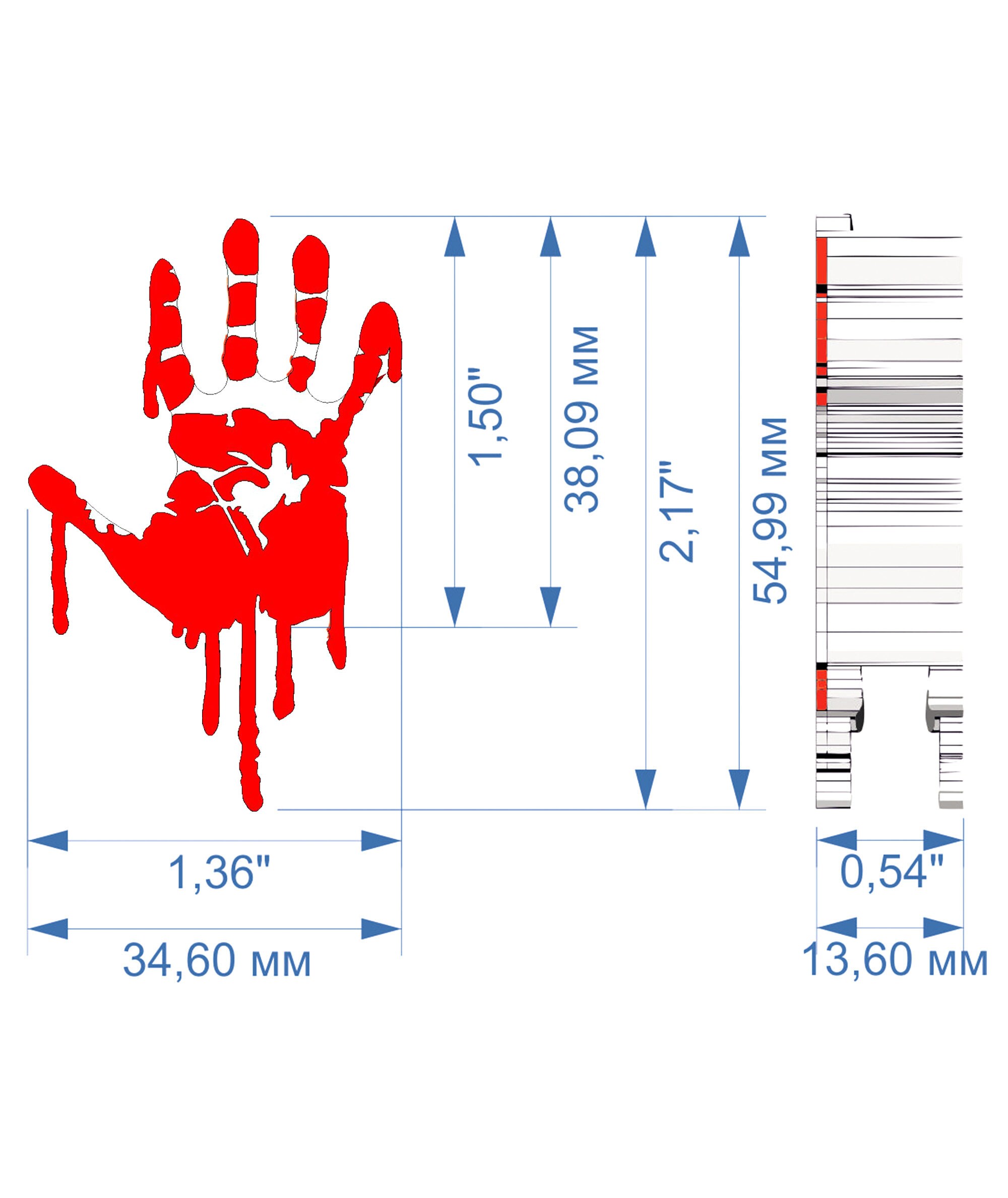 Bloody Knife Handprint, Scary Straw Toppers Stl Files for 3D Printing ...