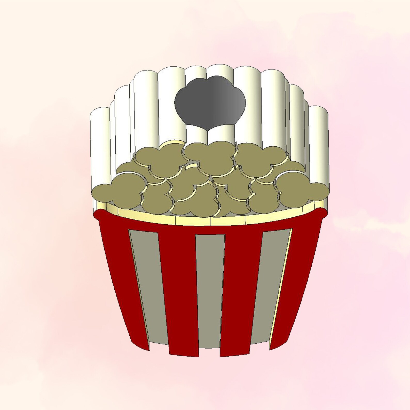 Popcorn Straw Topper, STL File for 3d Printing, 3d Print STL File ...