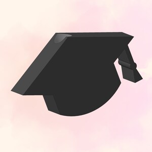 Graduation Cap 3d Print File, Straw Topper, STL File for 3d Printing ...