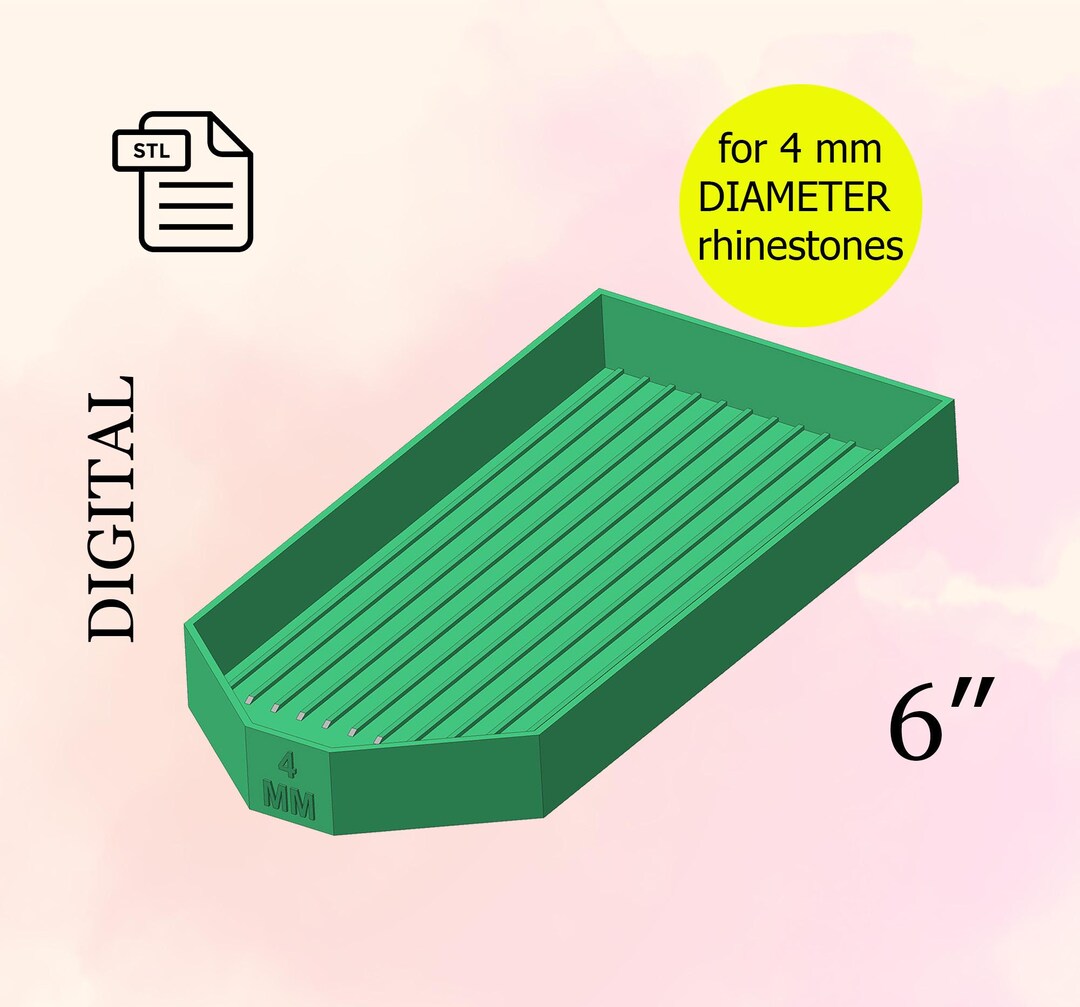 Rhinestone Sorting Tray 4mm, Stl File for 3d Printing, Handmade, 3d ...