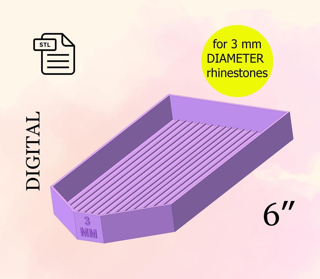 Rhinestone Sorting Tray Stl File for 3d Printing, Handmade, DIY ...