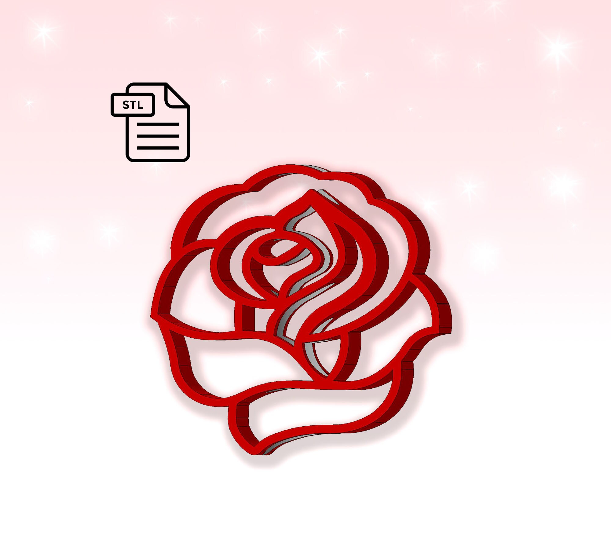 Rose Straw Topper STL File for 3D Printing Holiday - Etsy