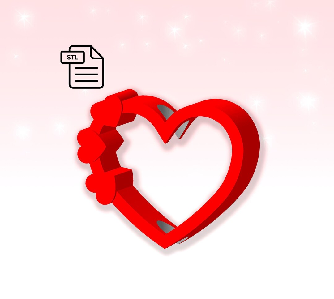 Hearts Straw Topper STL File for 3D Printing, Engaged, Love Stl, Mother ...