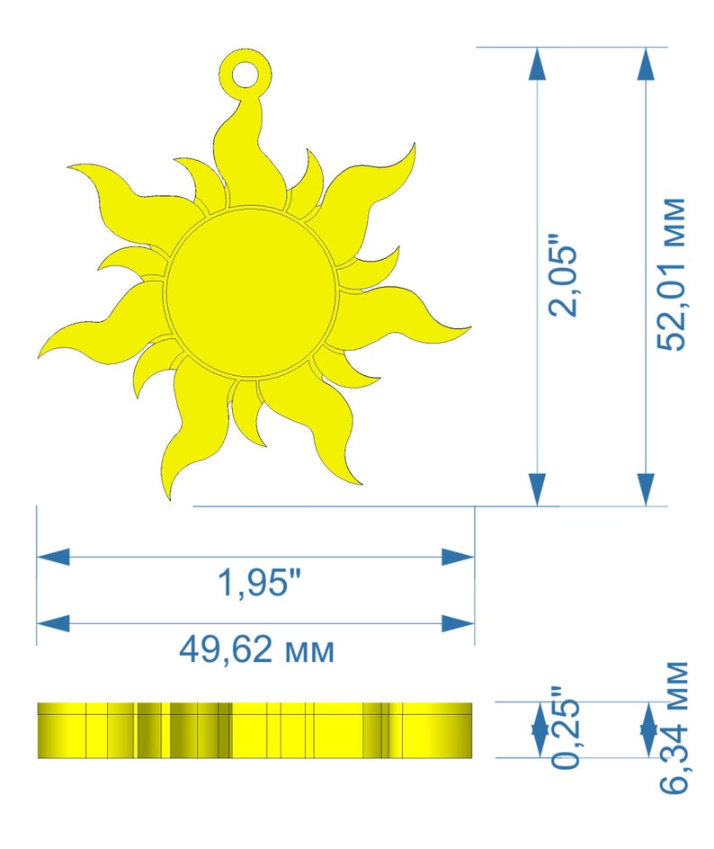 Keychain Sun Stl File for 3D Printing, Keyring, Personalized Key Chain ...