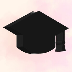 Graduation Cap 3d Print File, Straw Topper, STL File for 3d Printing ...