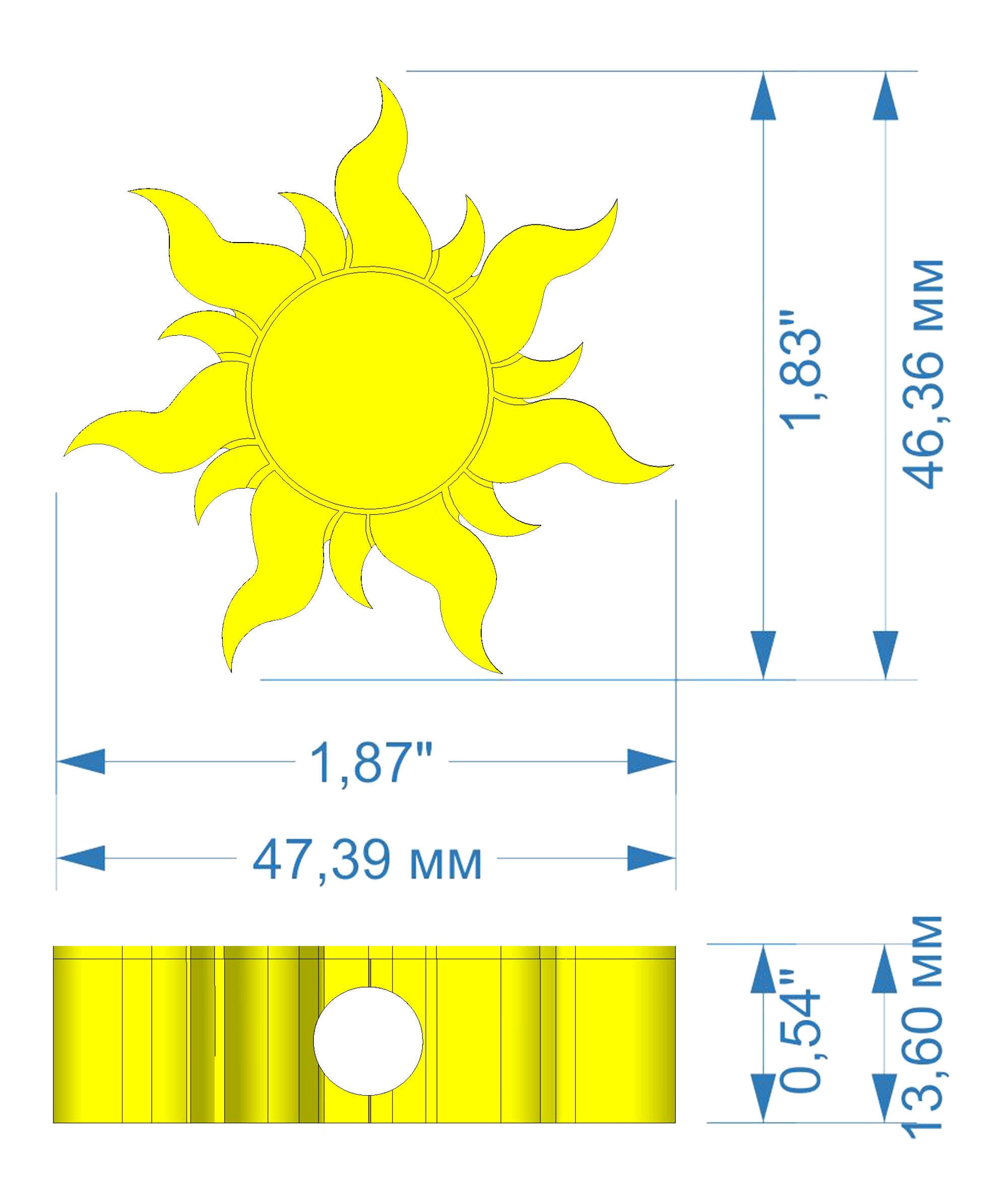 Sun Straw Topper STL File for 3D Printing, Summer Stl File, Baby Shower ...