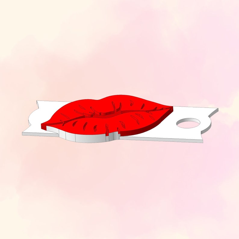 Lips Tumbler Plate Cover 40 OZ, Stl File for 3D Printing, Valentine's ...