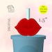 Lips, Kiss Straw Topper STL File for 3D Printed, Valentines' Day, Love ...