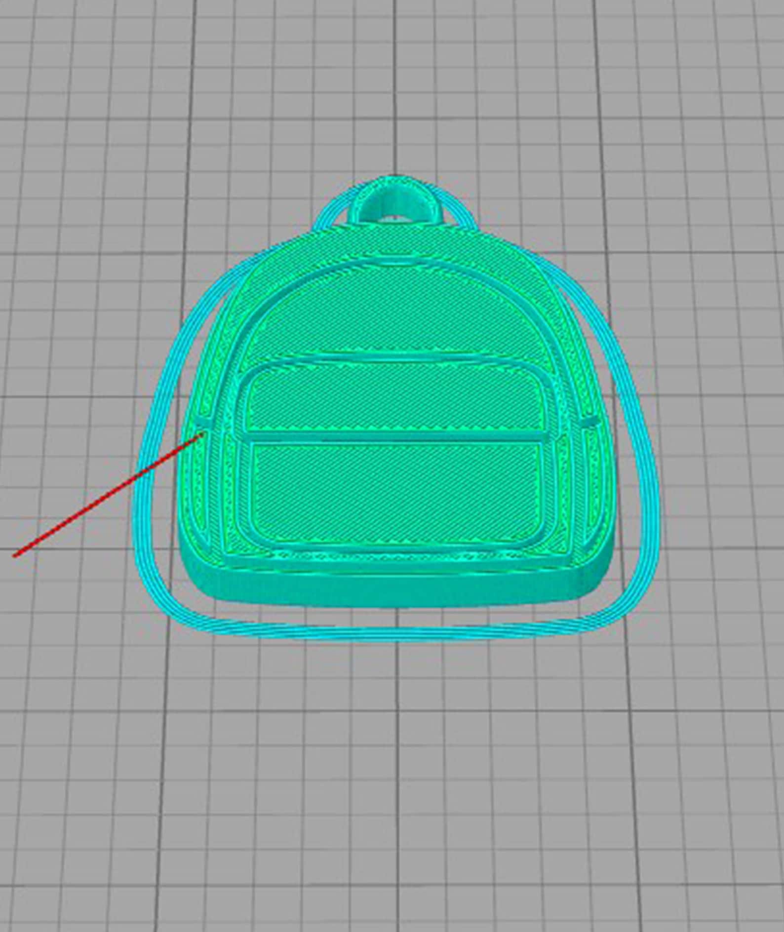 Keychain Backpack Stl File for 3d Printing / School Bag / - Etsy