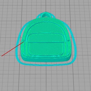Keychain Backpack Stl File for 3d Printing, School Bag, Personalized ...