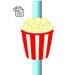 Popcorn Straw Topper STL File for 3D Printing, Cocktail Party Decor, 3d ...