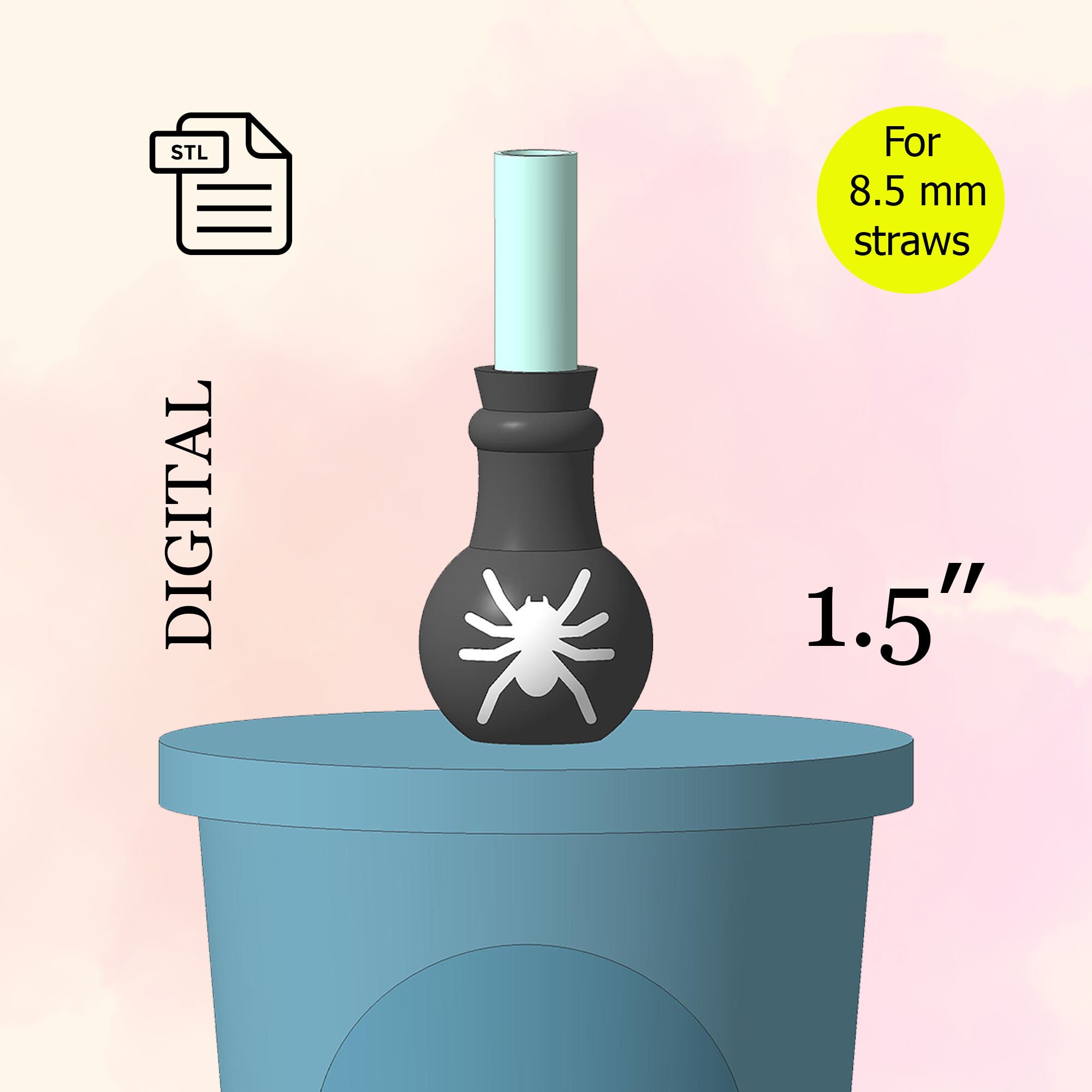 Magic Poison Bottle Stl, Potion Bottles Stl, Witches Bottle, Straw ...