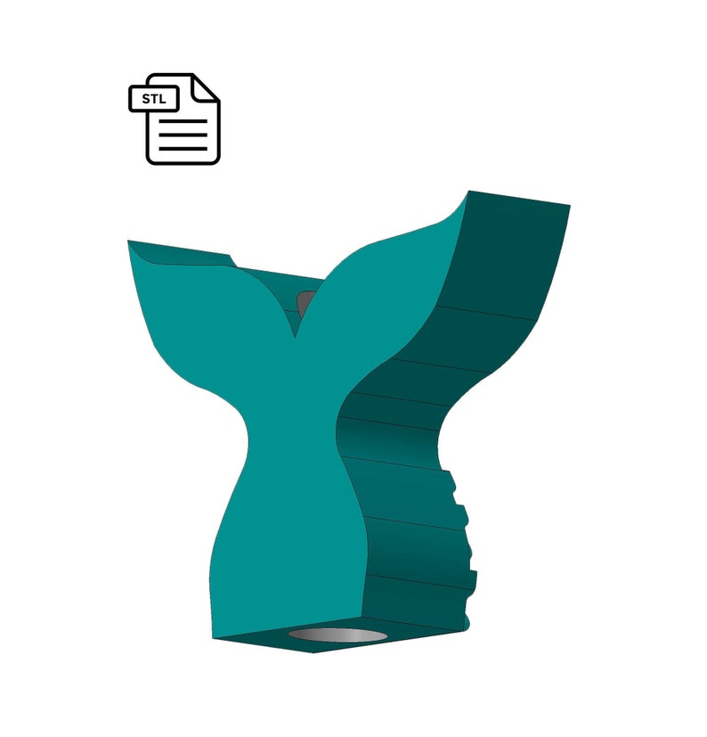Mermaid Tail Straw Topper STL File for 3D Printing Baby - Etsy