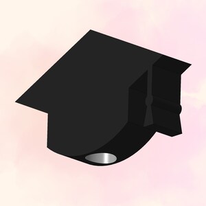 Graduation Cap 3d Print File, Straw Topper, STL File for 3d Printing ...
