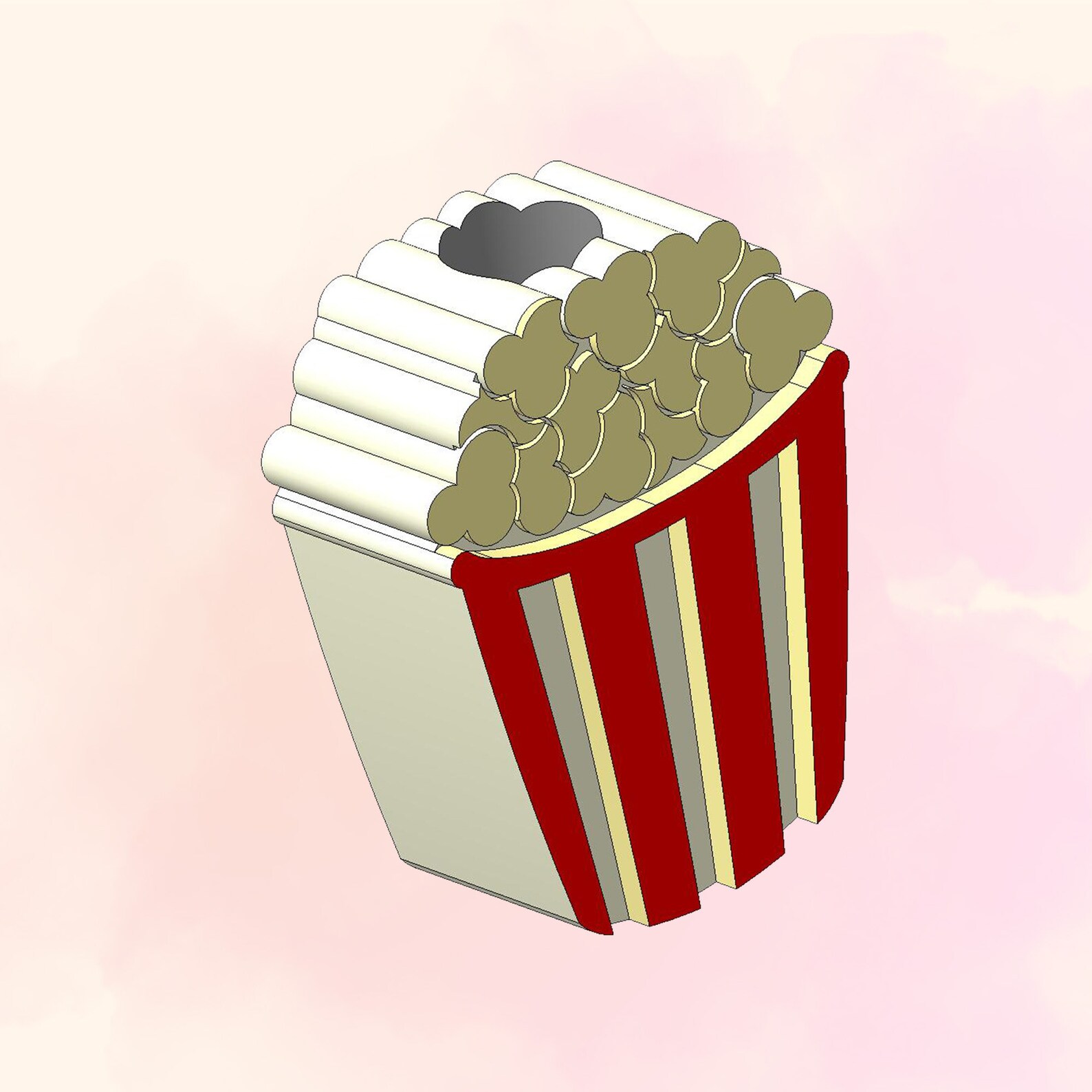 Popcorn Straw Topper, STL File for 3d Printing, 3d Print STL File ...