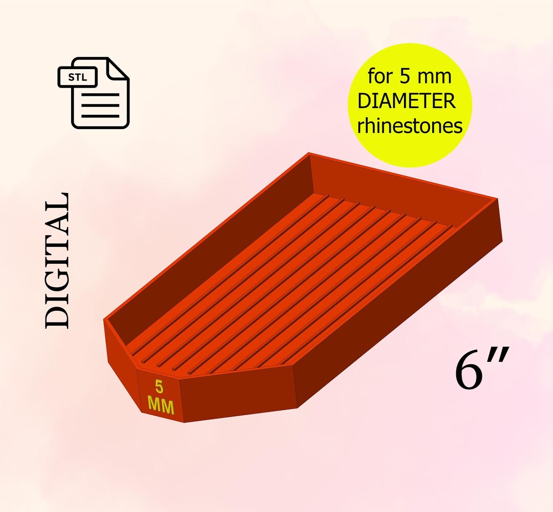 Rhinestone Sorting Tray 5mm, Stl File for 3d Printing, Handmade, DIY ...