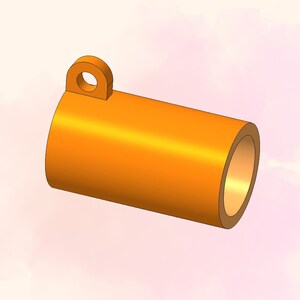 Simple Straw Cover With Attachment for a Charm, STL File for 3D ...
