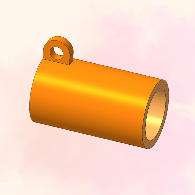 Simple Straw Cover With Attachment for a Charm, STL File for 3D ...