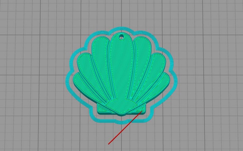 Keychain Seashell Stl File for 3D Printing Keyring - Etsy